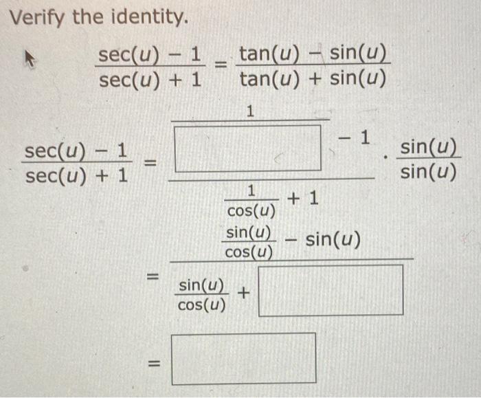 Solved Verify the identity. | Chegg.com