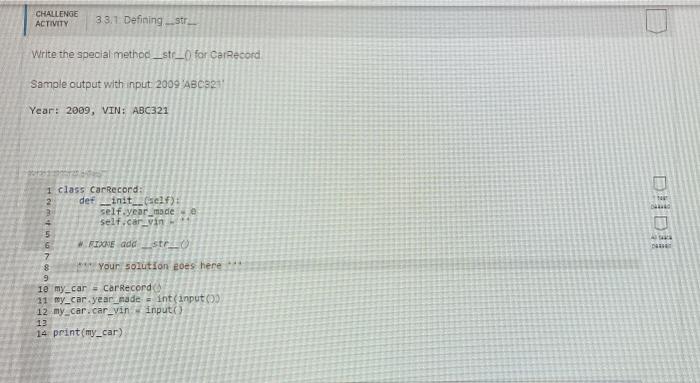 Solved Challenge Activity 331 Defining Str Write The 