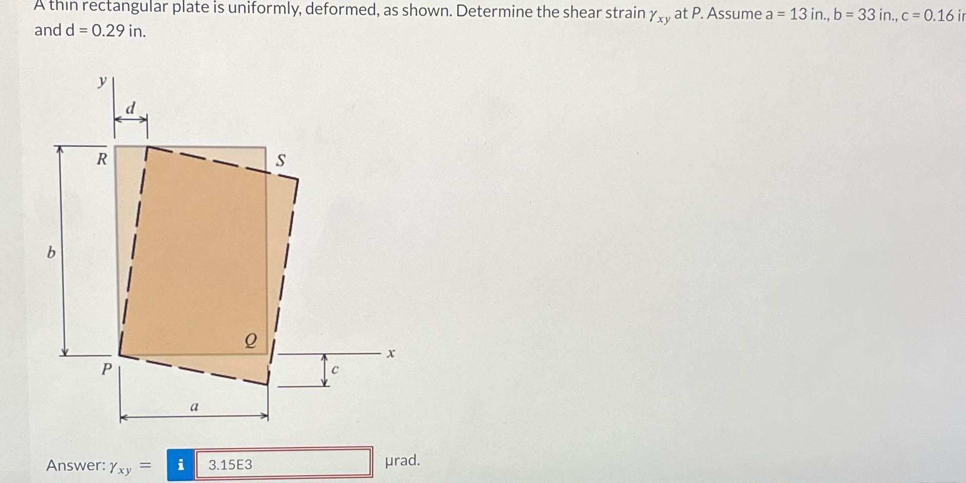 Solved A thin rectangular plate is uniformly, deformed, as | Chegg.com