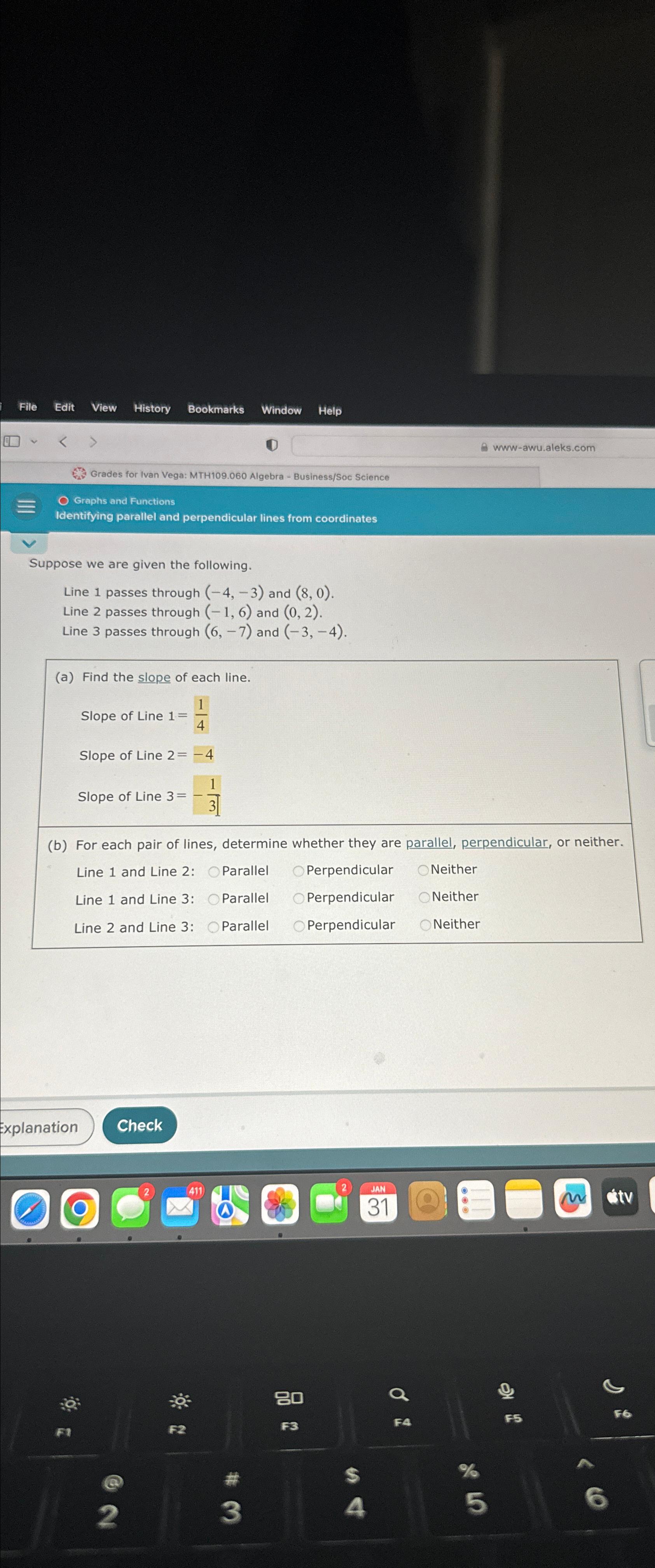 Solved Suppose we are given the following.Line 1 ﻿passes | Chegg.com