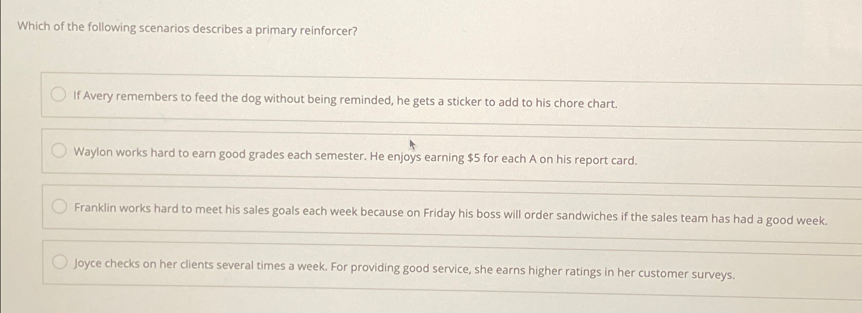 Solved Which of the following scenarios describes a primary | Chegg.com