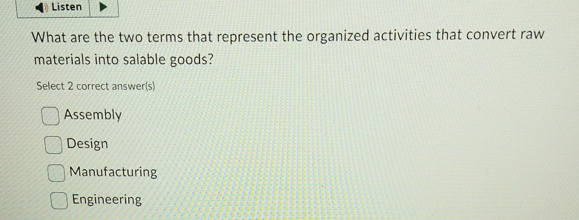 Solved What are the two terms that represent the organized | Chegg.com