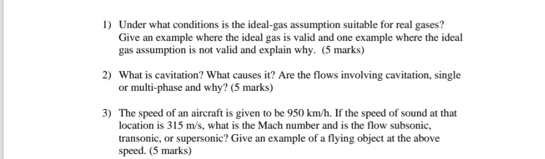 Solved Under what conditions is the ideal-gas assumption | Chegg.com