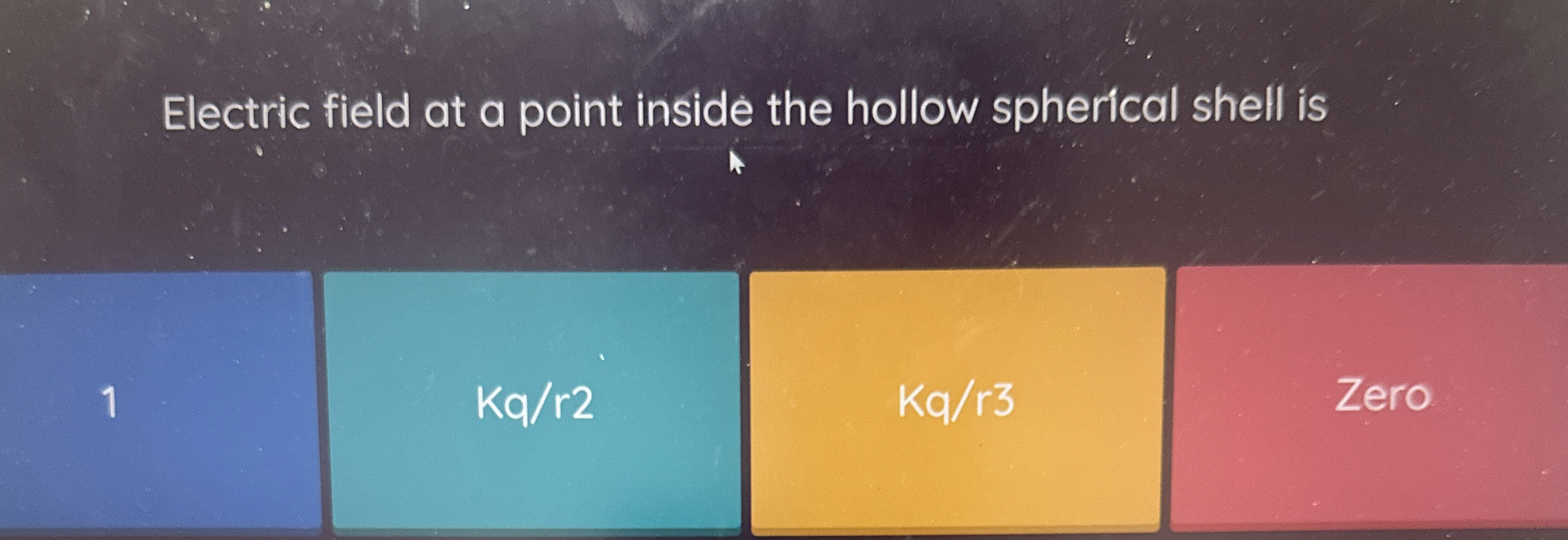 Solved Electric field at a point inside the hollow spherical | Chegg.com