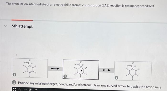 Solved The arenium ion intermediate of an electrophilic | Chegg.com