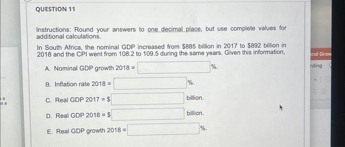 Solved Instructions: Round your answers to one decimal | Chegg.com
