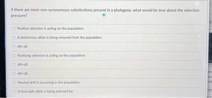 If there are more non-synonymous substitutions | Chegg.com