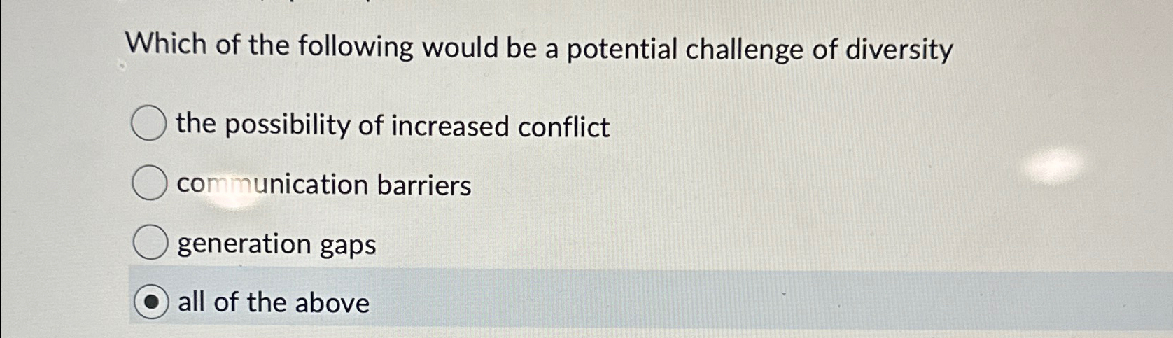 Solved Which of the following would be a potential challenge | Chegg.com