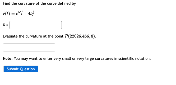 Solved Find the curvature of the curve defined | Chegg.com