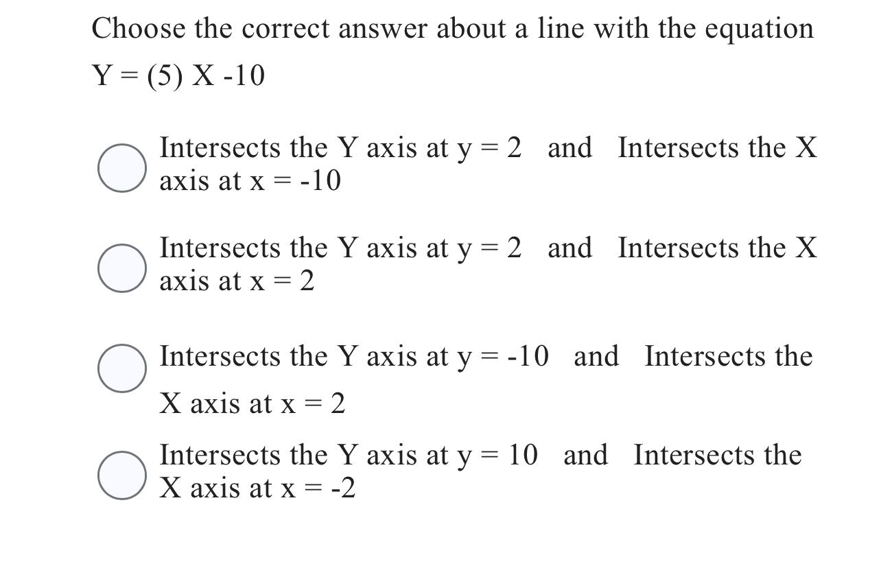 Solved Choose the correct answer about a line with the | Chegg.com