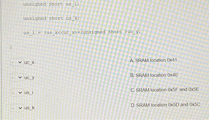 Solved In this example, assume that the variables are placed | Chegg.com
