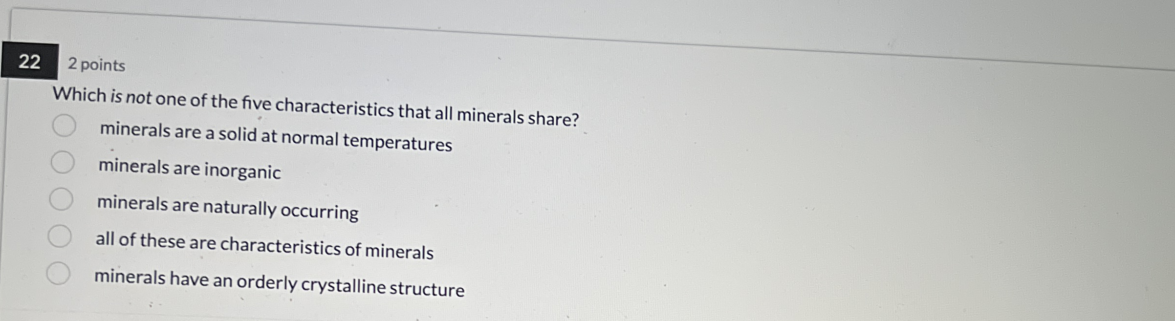 Solved 222 ﻿pointsWhich is not one of the five | Chegg.com