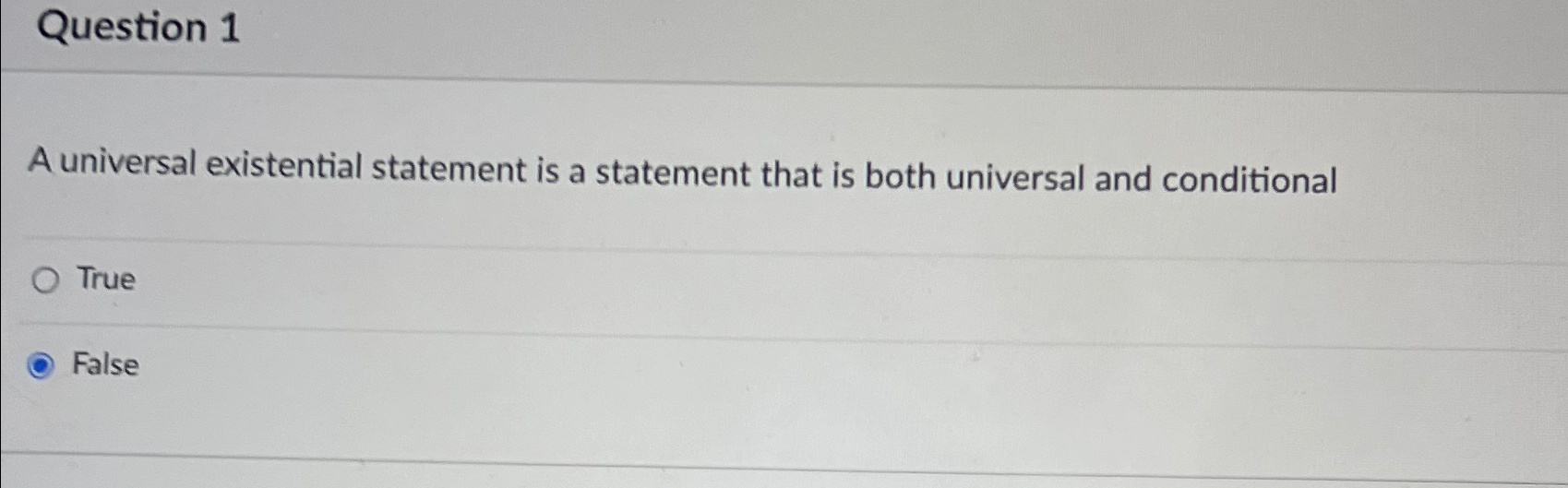 Solved Question 1A universal existential statement is a | Chegg.com