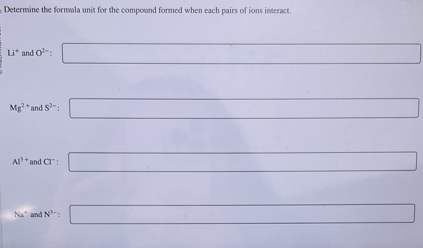 Solved Determine the formula unit for the compound formed | Chegg.com