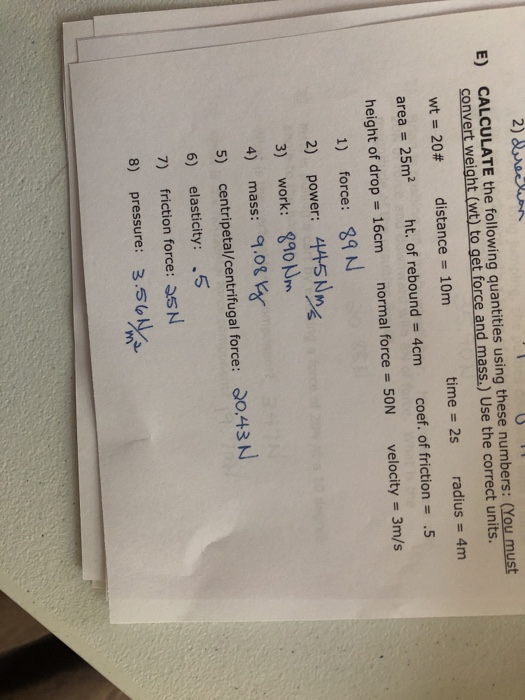 Solved CALCULATE the following quantities using these | Chegg.com