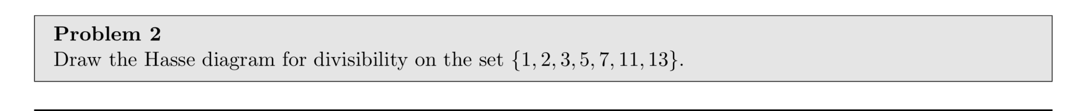 Solved Problem 2Draw the Hasse diagram for divisibility on | Chegg.com