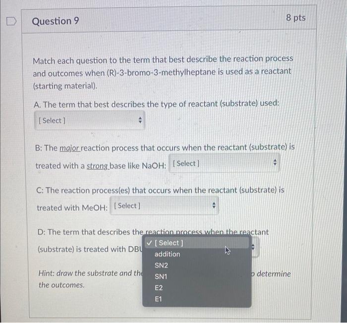Solved Match each question to the term that best describe | Chegg.com