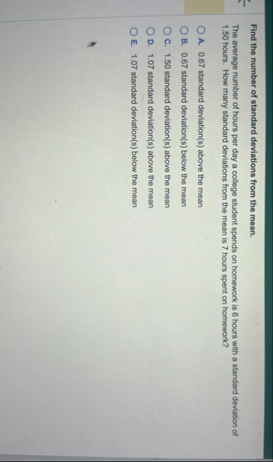 Solved Find the number of standard deviations from the | Chegg.com