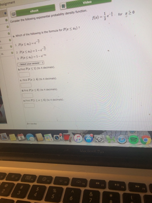 Solved Video Assignment eBook f(x) = 5e for a 20 Consider | Chegg.com