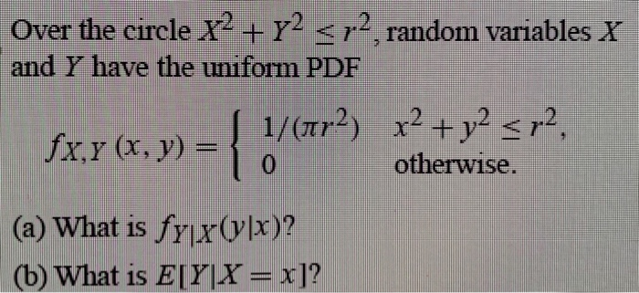 Solved Over the circle x2 + y2 | Chegg.com