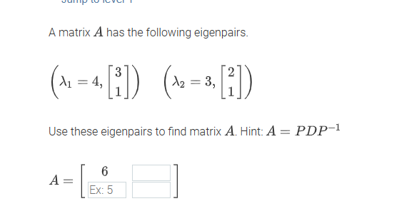 Solved A matrix A has the following | Chegg.com