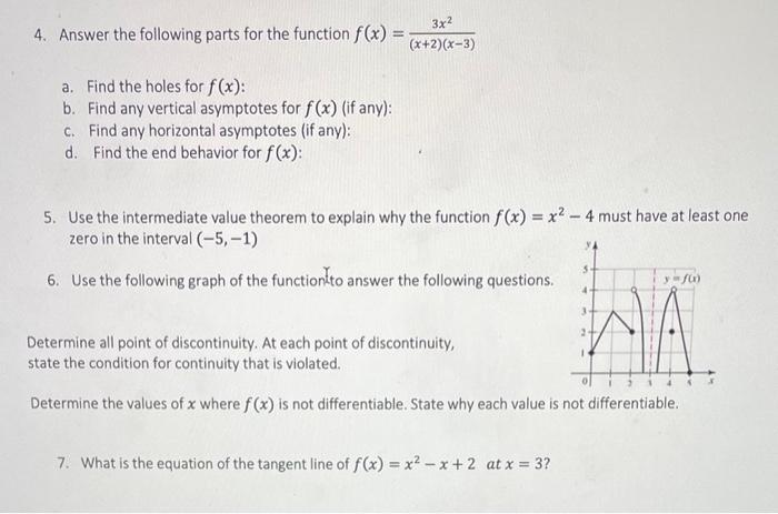 Solved 3. Evaluate each limit. If applicable, state why the | Chegg.com