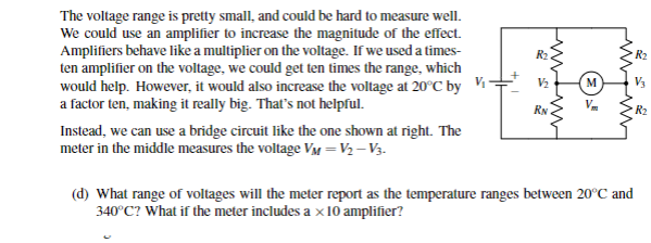 The voltage range is pretty small, and could be hard | Chegg.com