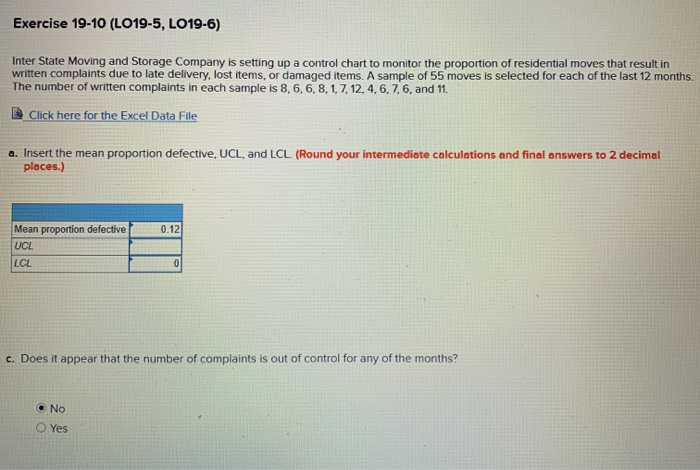 Solved Exercise 19-10 (LO19-5, LO19-6) Inter State Moving | Chegg.com