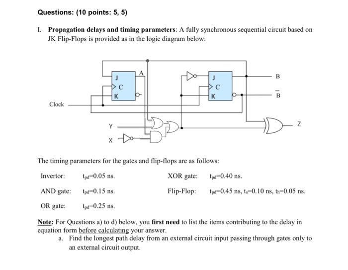 Solved Questions: (10 points: 5, 5) 1. Propagation delays | Chegg.com