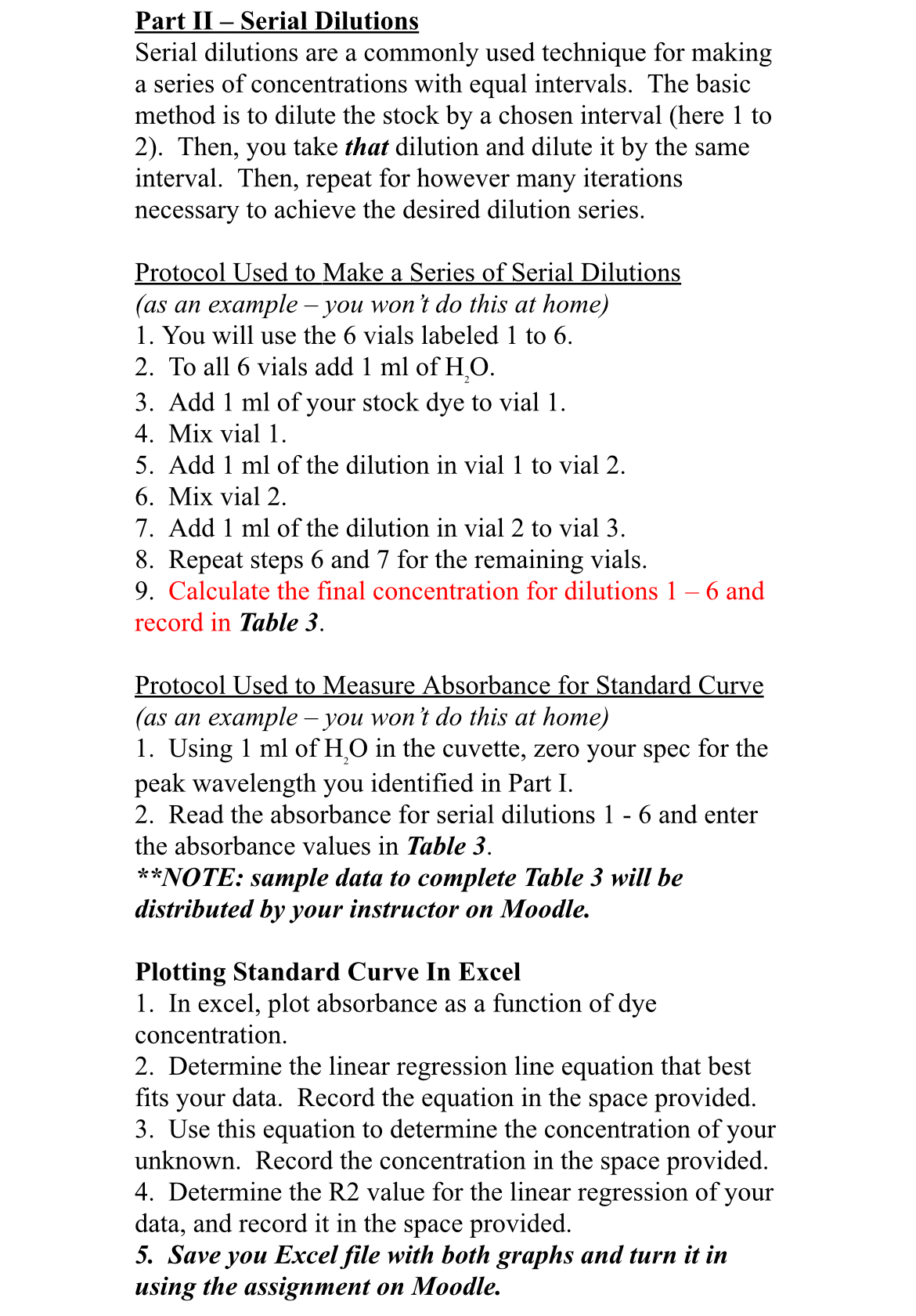 Solved Part II - ﻿Serial DilutionsSerial dilutions are a | Chegg.com