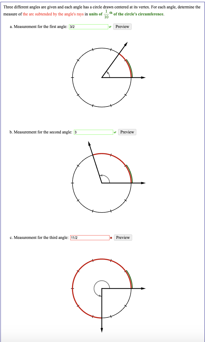 Solved Three different angles are given and each angle has a | Chegg.com