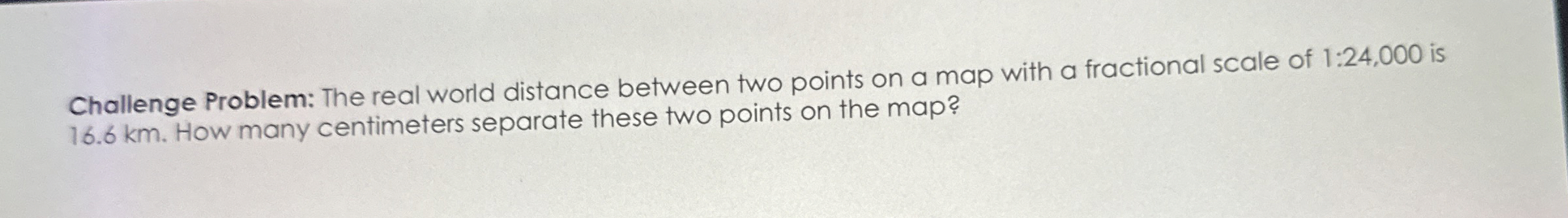 Solved Challenge Problem: The real world distance between | Chegg.com