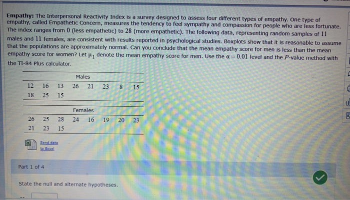 Solved Empathy: The Interpersonal Reactivity Index is a | Chegg.com