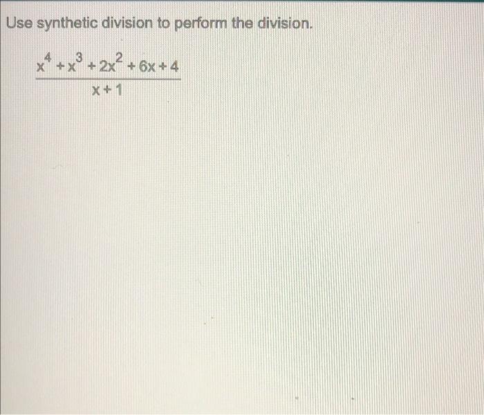 Solved Use synthetic division to perform the division. 3 2 x | Chegg.com