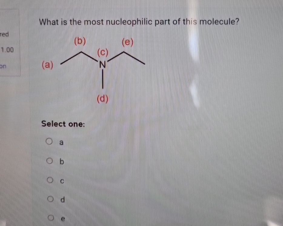 Solved What is the most nucleophilic part of this | Chegg.com