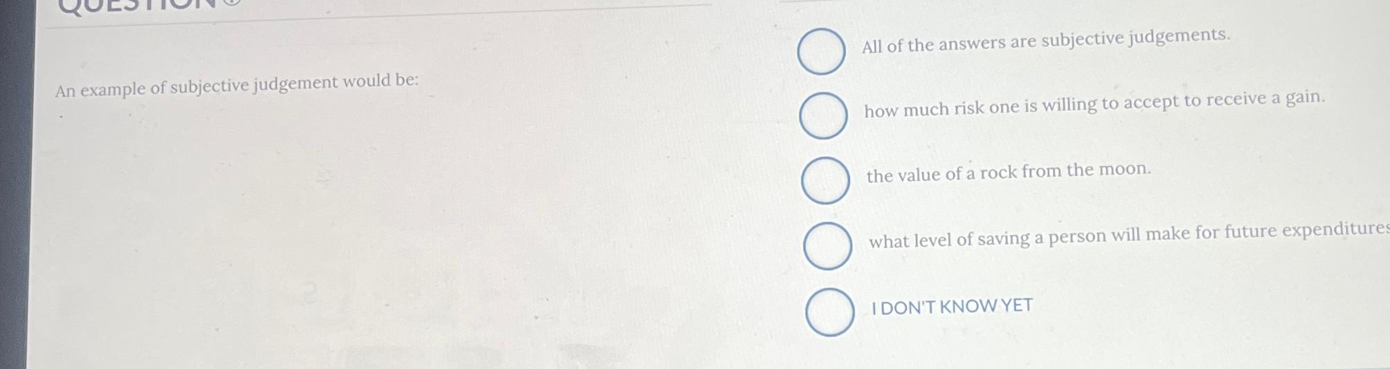 Solved All of the answers are subjective judgements.An | Chegg.com