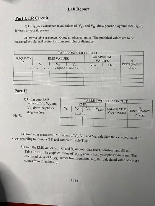 Experiment 270 Procedure Part I. The LR Circuit (a) | Chegg.com