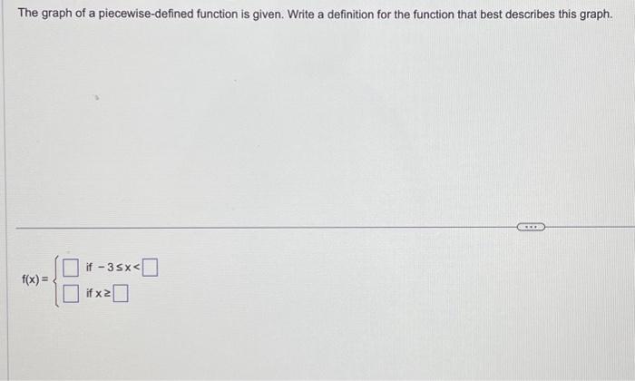 Solved The graph of a piecewise-defined function is given. | Chegg.com