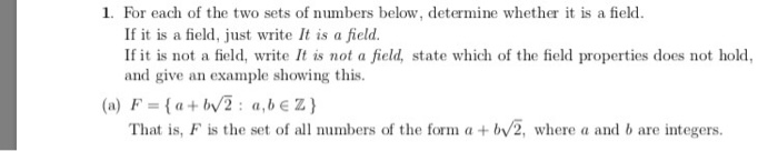 Solved 1. For each of the two sets of numbers below, | Chegg.com
