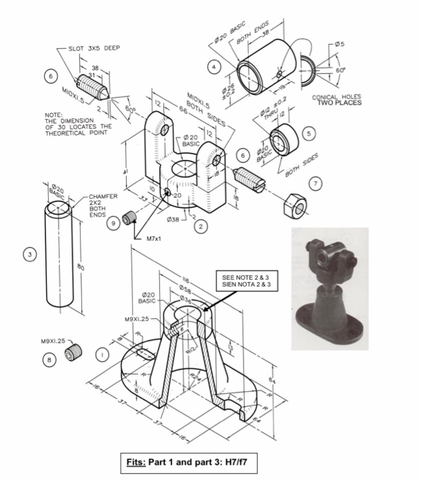 QUESTION 1: Given: An isometric view of a Support | Chegg.com