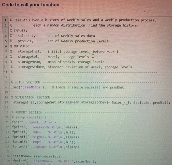 Solved IN MATLAB CODE Given weekly sales data and a | Chegg.com