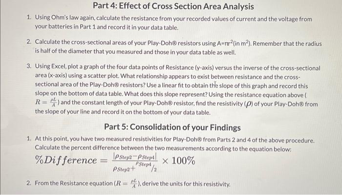 Solved Part 4: Effect of Cross Section Area Analysis 1. | Chegg.com