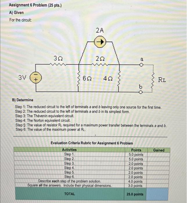 Solved Assignment 6 Problem (25 pts.) A) Given For the | Chegg.com