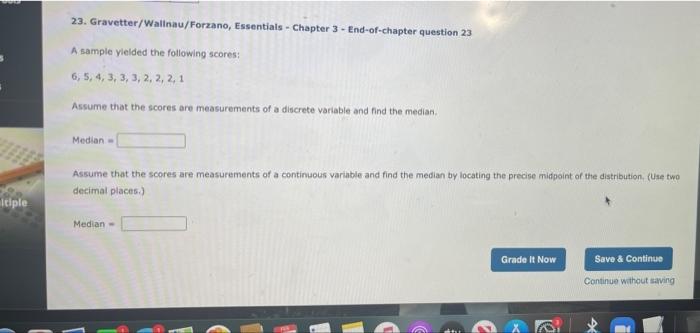 Solved 23. Gravetter/Wallnau/Forzano, Essentials - Chapter 3 | Chegg.com Solved 23. Gravetter/Wallnau/Forzano, Essentials - Chapter 3 | Chegg.com