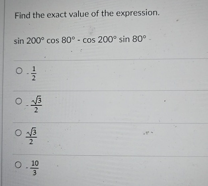 Solved Find the exact value of the | Chegg.com