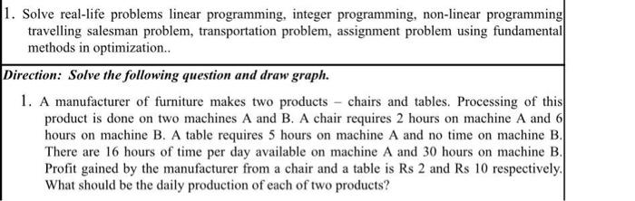 Solved Solve real-life problems linear programming, integer | Chegg.com
