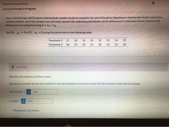 Solved Show Attempt History Current Attempt in Progress Use | Chegg.com