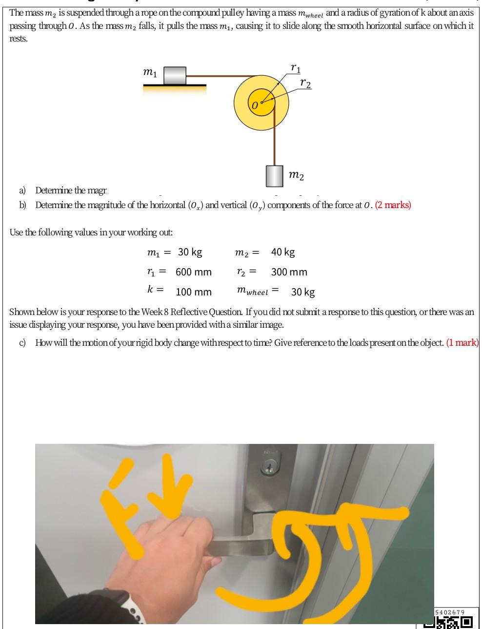 7a is determine the magnitude of angular acceleration | Chegg.com