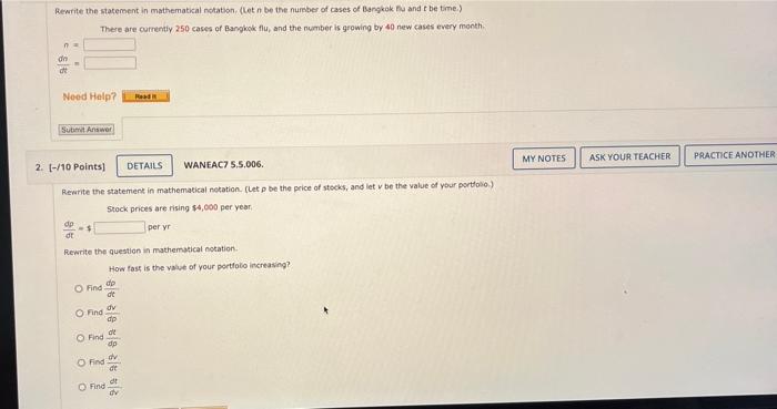 Solved Rewrite the statement in mathematical notation. (Let | Chegg.com