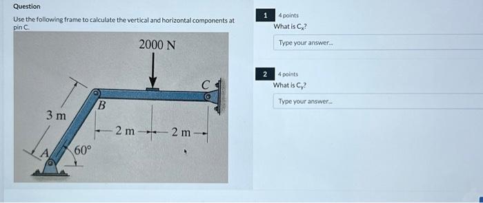 Solved Use the following frame to calculate the vertical and | Chegg.com